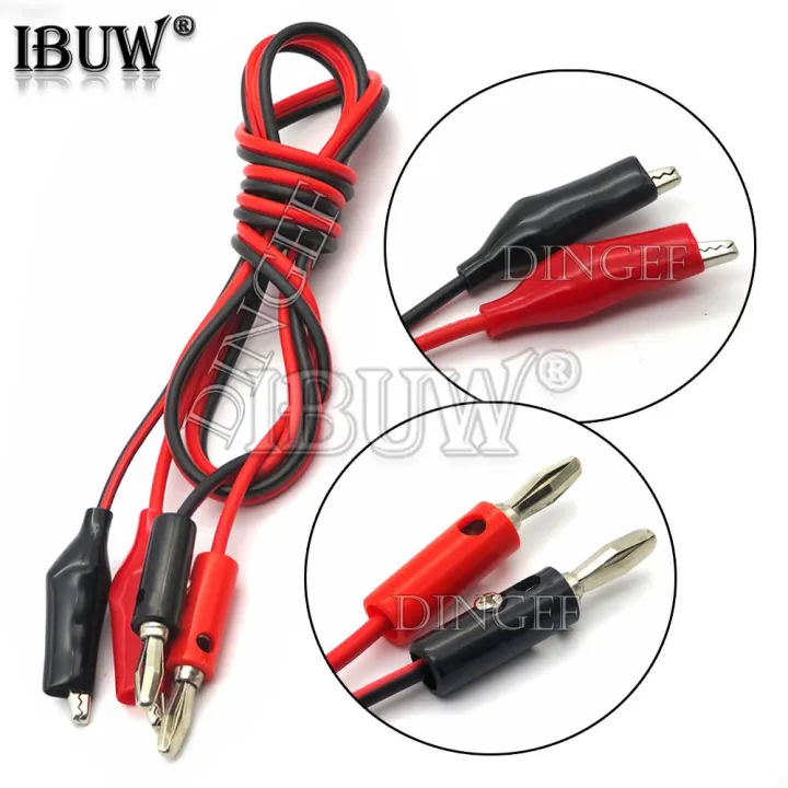 1Meter electrical Alligator Clips cable Jumper Wire DIY Test Leads ...