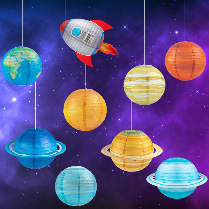 Solar System Eight Planets Paper Lanterns Foldable Hanging Galaxy ...