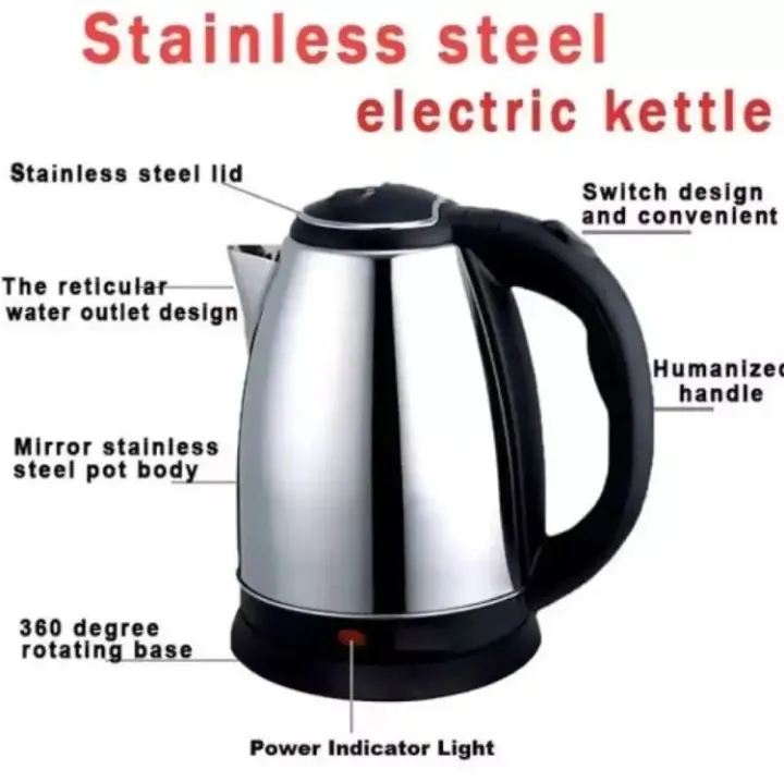 Electric Kettle Heater Jug 1.8L 1500W With Warranty | Daraz.lk