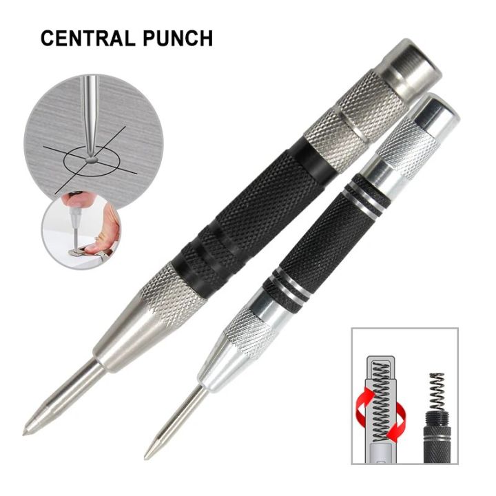 2PC Black and White Center Punch 128mm Automatic Spring Locator 155mm ...