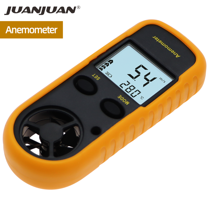 Wind Speed Air Temperature Meter LCD Backlight Digital Anemometer Wind ...