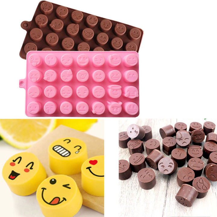 Silicone Cake Mold 28 Grid Smiley Memes Expression DIY Chocolate Fudge ...