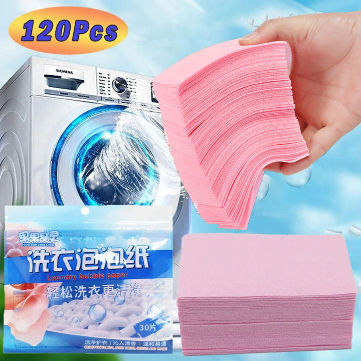 Laundry Tablets Laundry Paper Anti-Staining Clothes Sheets Anti-String ...