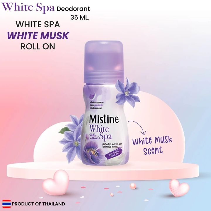 Mistine White Spa White Musk Whitening Roll On (Made in Thailand) 35ml | Daraz.com.bd