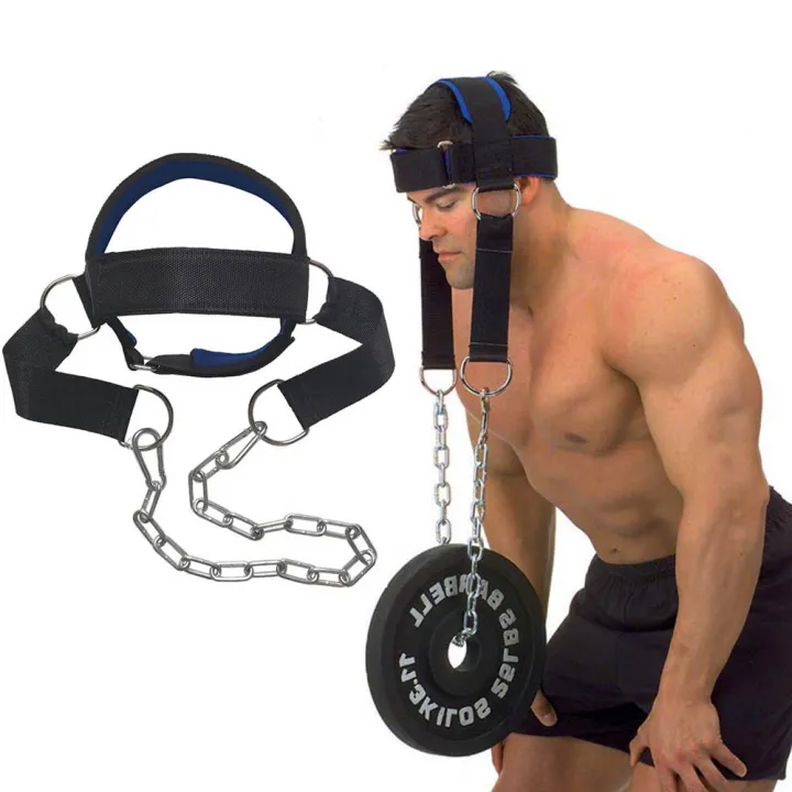 Fitness Neck Head Harness Neck Training Weight Lifting Strength Trainer ...