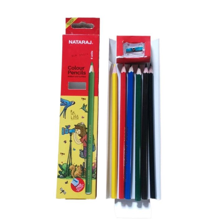 NATARAJ Colour Pencils 6 Colours | Daraz.lk