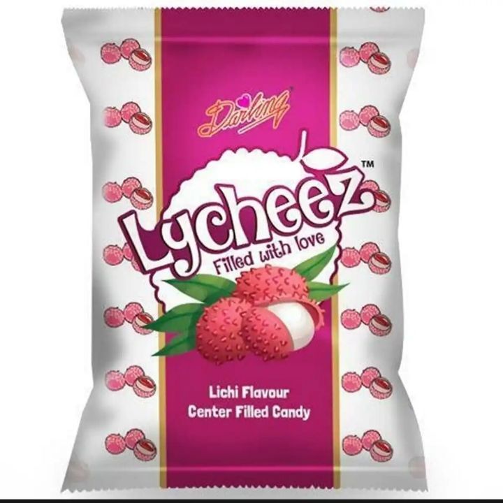 toffees lychee lichi flavour centre filled with love candy one love ...