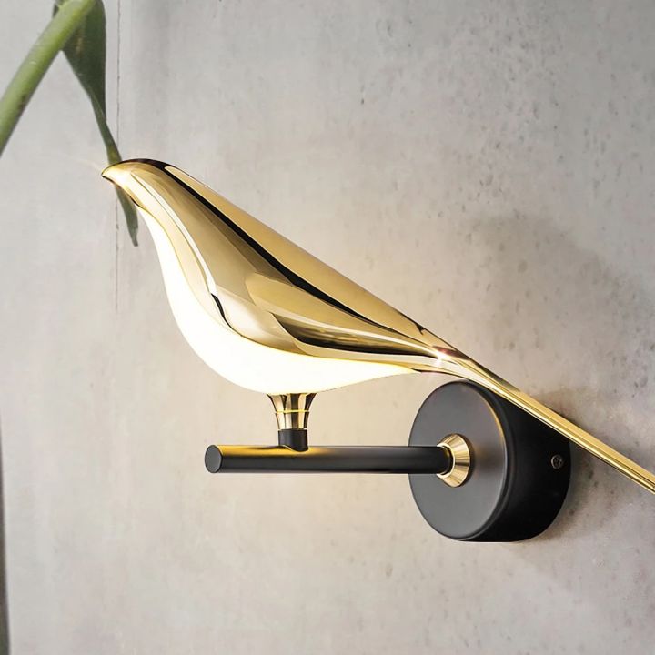 Modern luxury nordic bird shape led wall mounted lamp for lighting ...