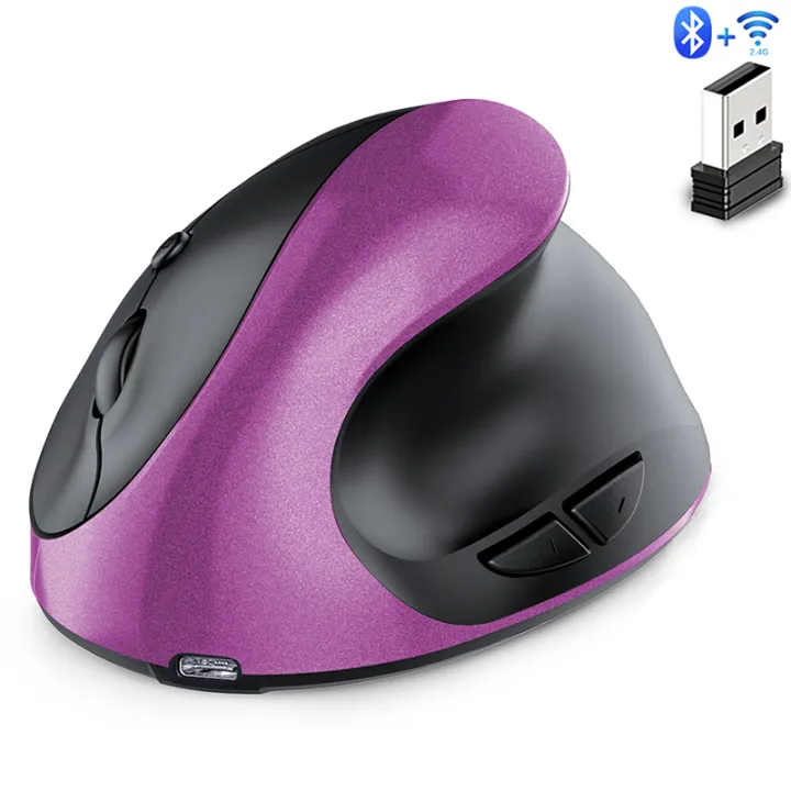Bluetooth+2.4g Wireless Vertical Mouse Rechargeable Wireless Silent ...