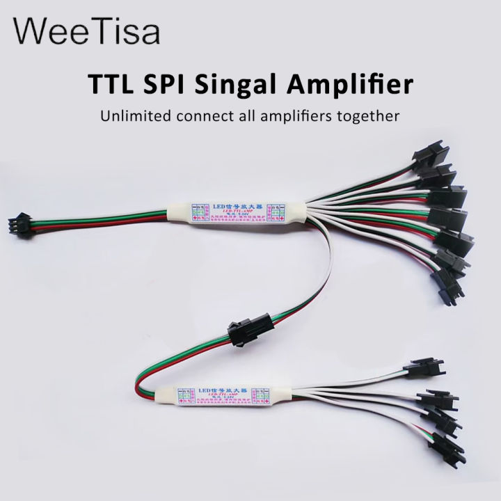 Mini TTL Pixel LED Signal Amplifier DC 5V 12V 24V for WS2811 WS2812B ...