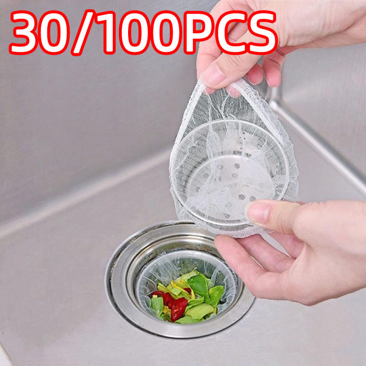 30/100pcs Sink Filter Screen Kitchen Sink Anti Clogging Net Bathroom ...