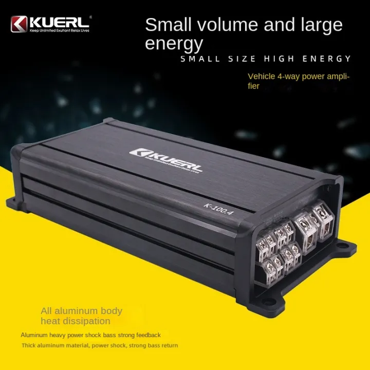 Class D Car Amplifier 4 Channel 4x100w Digital Stereo Surround Active ...
