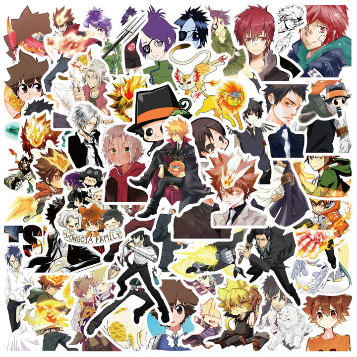 50Pcs Anime Katekyo HITMAN REBORN! Stickers Decoration Laptop Phone ...