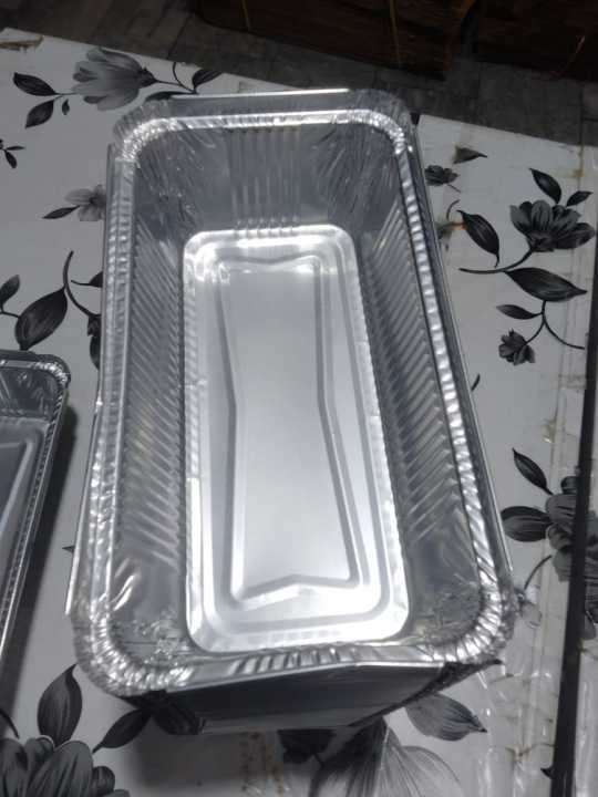 Disposable Aluminum Foil Food Container | Rectangular Oven Safe Tray ...