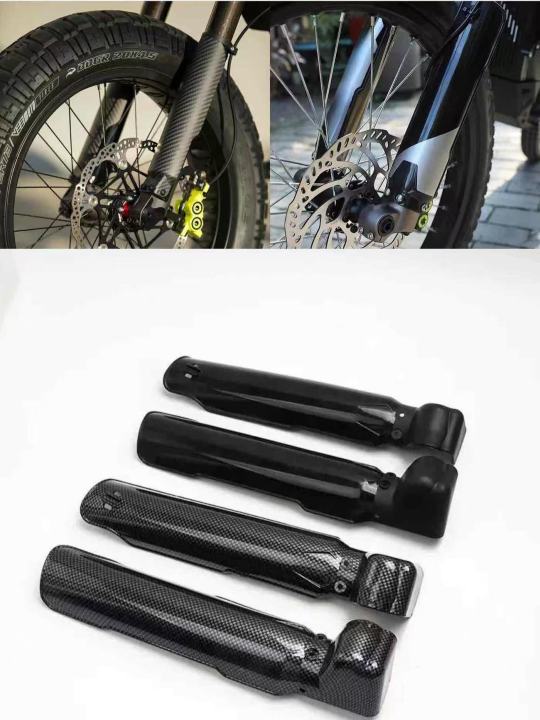 Motorcycle Front Shock Carbon Fiber Guard Front Fork Protection Cover ...