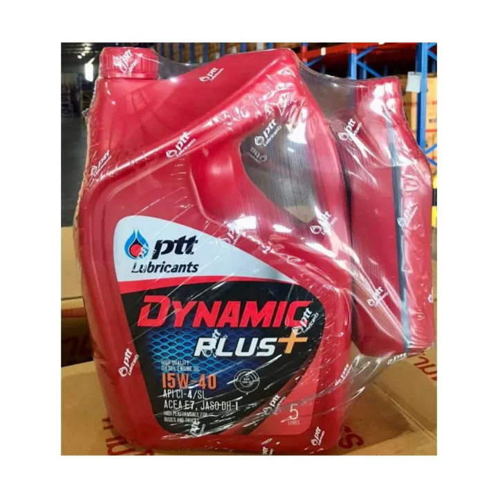 PTT diesel engine oil ဒီဇယ်အင်ဂျင်ဝိုင် dynamic plus 15w40(5+1li) API ...