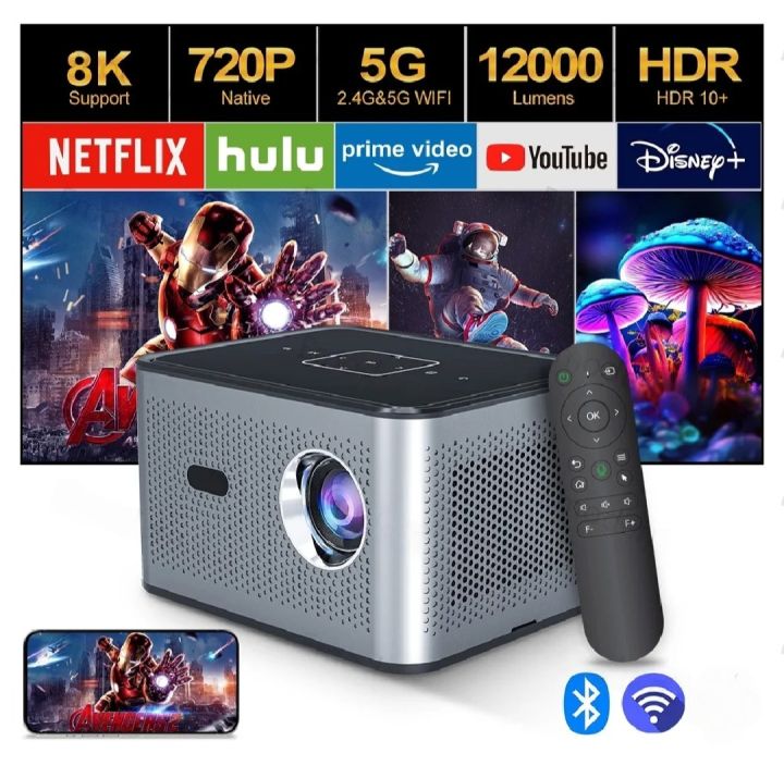 Glamour X3 Pro & X3 RGB Projector native 720P Support 4K 1080P Android ...