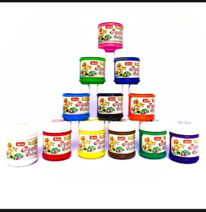 Poster Color Set Of 12 Poster Paints Mix Colours | Daraz.pk