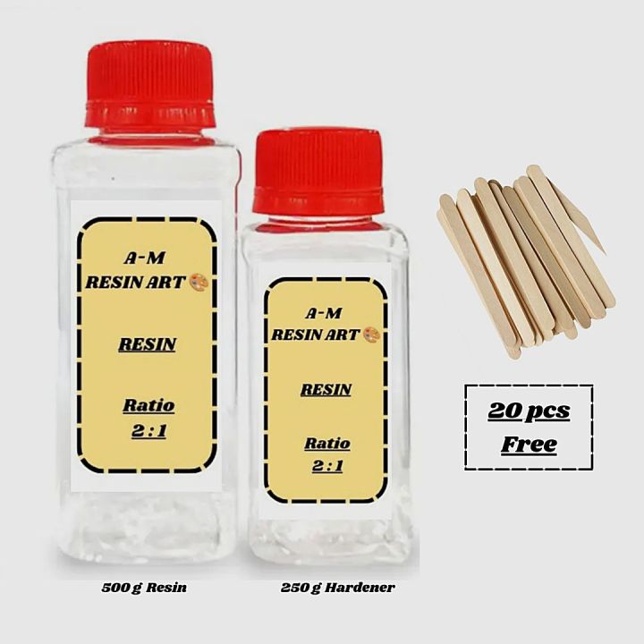 AM Resin & Hardener with stick free gift | 180 g , 300 g , 750 g Resin ...
