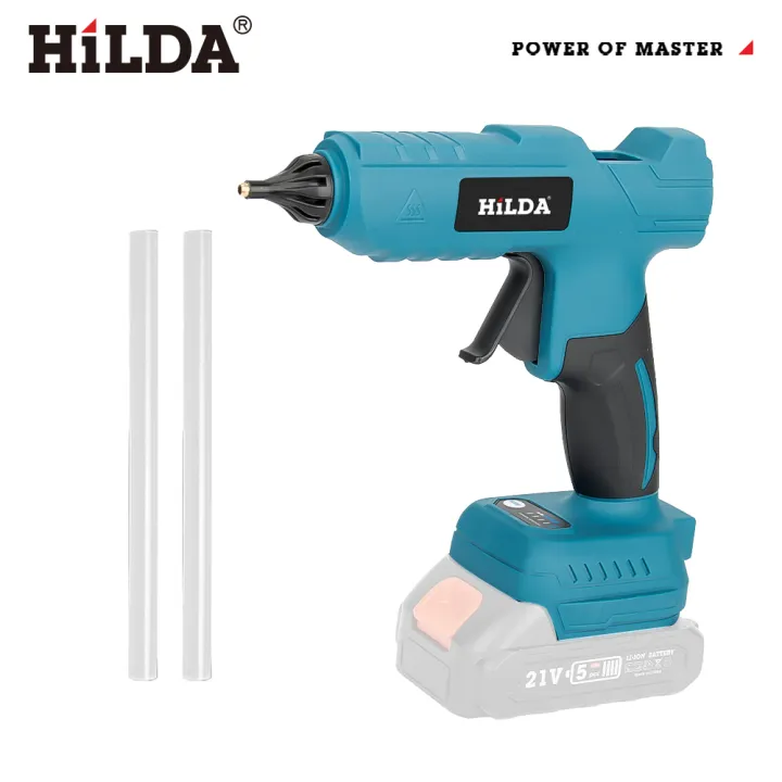 HILDA Hot Melt Glue Gun Lightweight and Rugged Cordless Glue 2 Rods ...