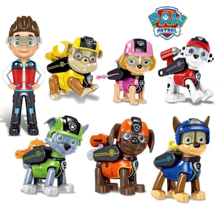 Dog Patrol 7 in 1 Paw. Patrol Action Figures Deformation kids Toys ...