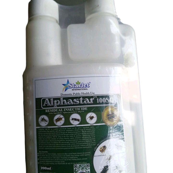 Alphastar 100SC 200 ml residual insecticide aur crawling and flying insecticide Office kitchen ...