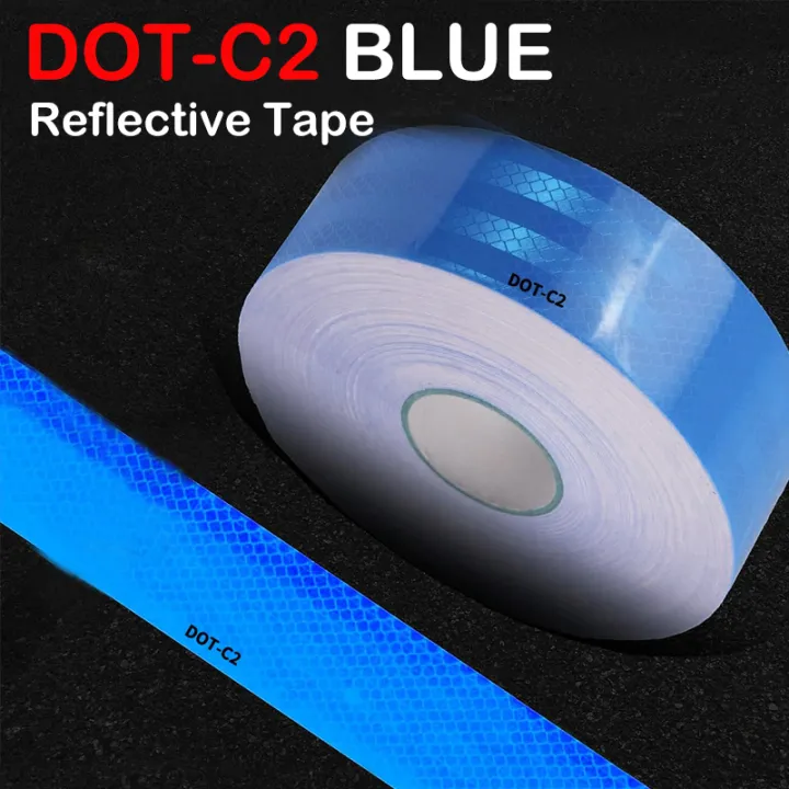Blue Reflective Tape 1/3/10M DOT-C2 Safety Warning Sticky Road ...