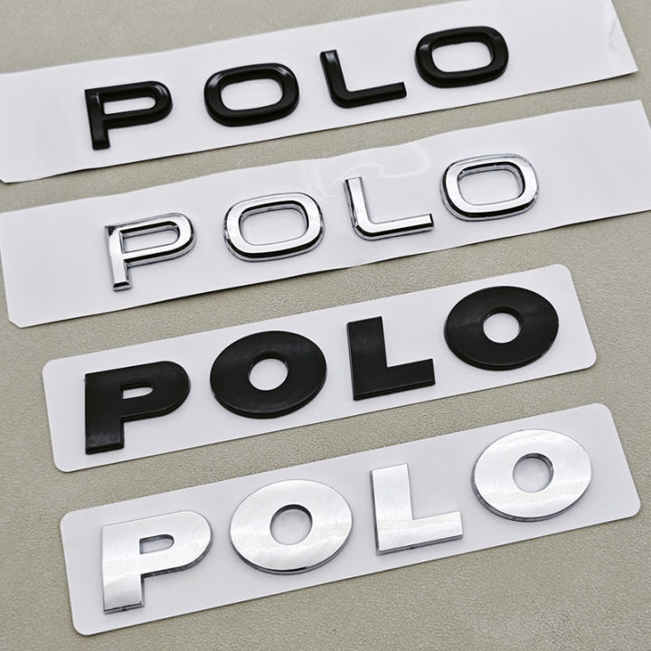 3D ABS Logo Polo Letters Badge Car Rear Trunk Emblem Sticker for ...