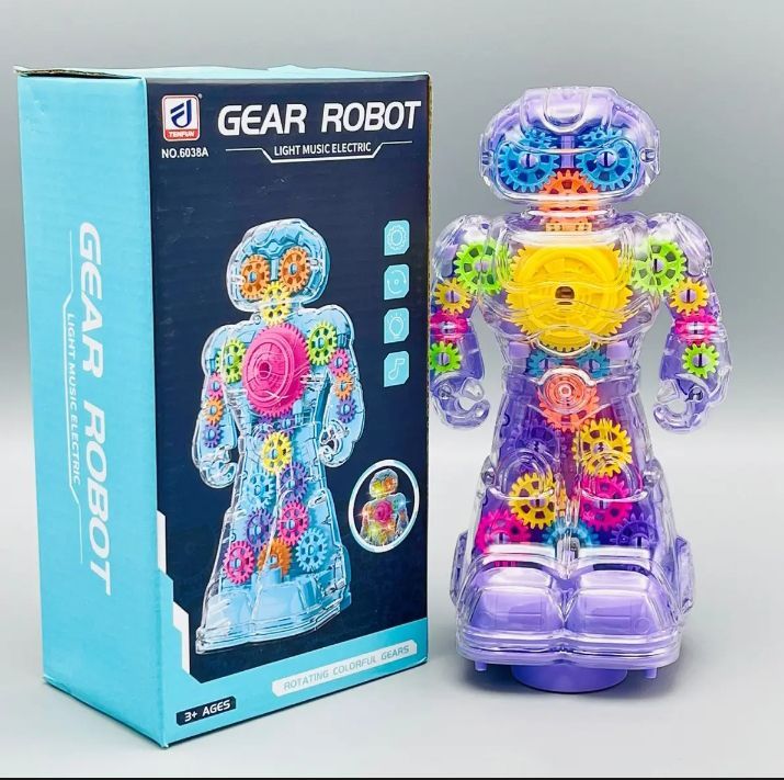 New Walking Robot with Light and Music For Children Gear Robot Toy ...