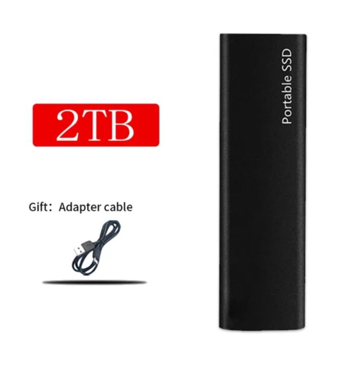 Portable SSD 2TB External Hard Drive Type-C/USB 3.0 Interface High ...