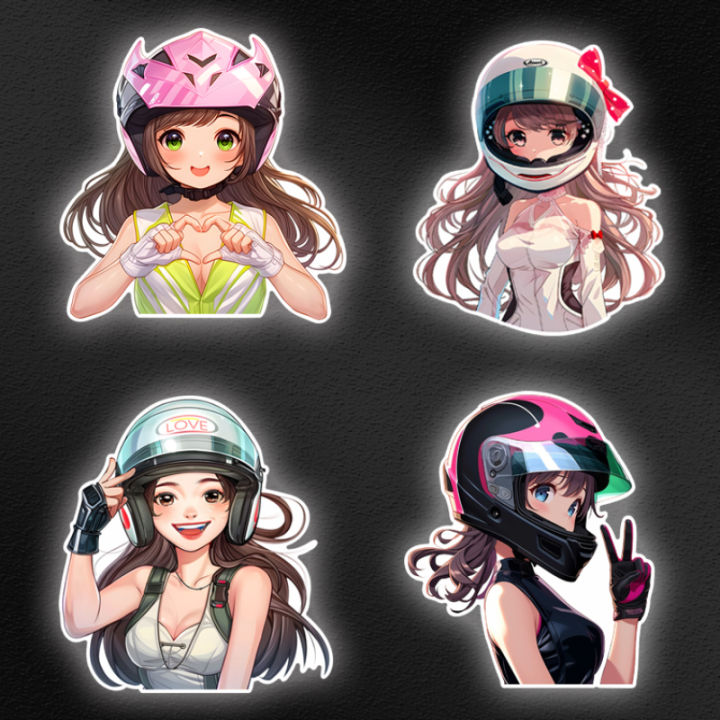 Biker Girl Motorcycle Stickers Car Bumper Body Decoration Motorbike ...