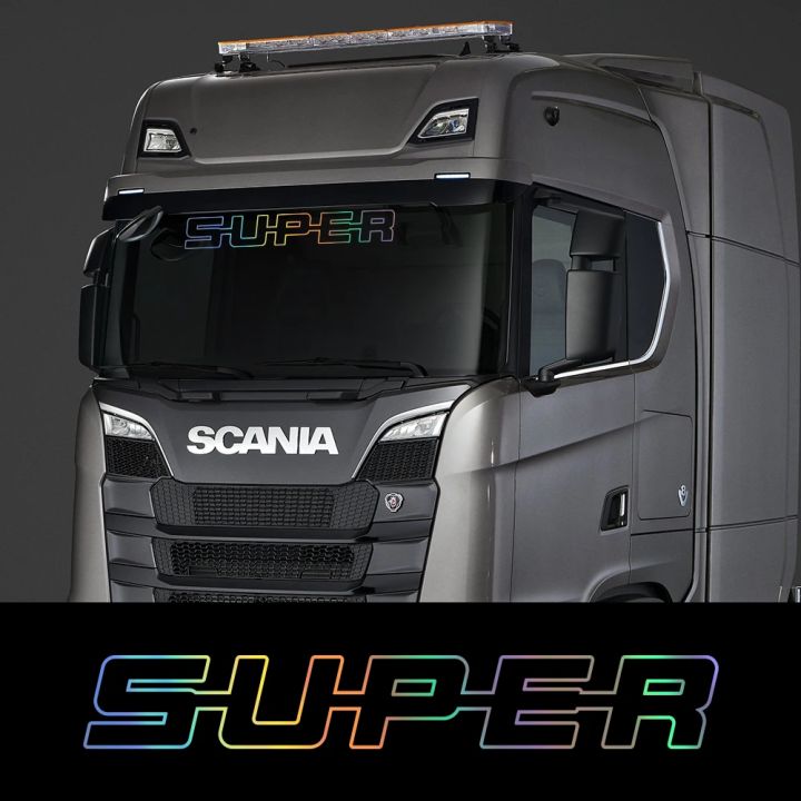 SUPER Car Windshield Sticker For Scania R S G Series Vinyl Film Decor ...