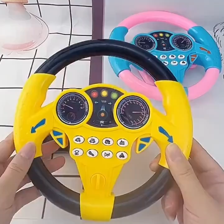 Kids Baby Steering Wheel Toy - Car Driving Simulator with Real Engine ...