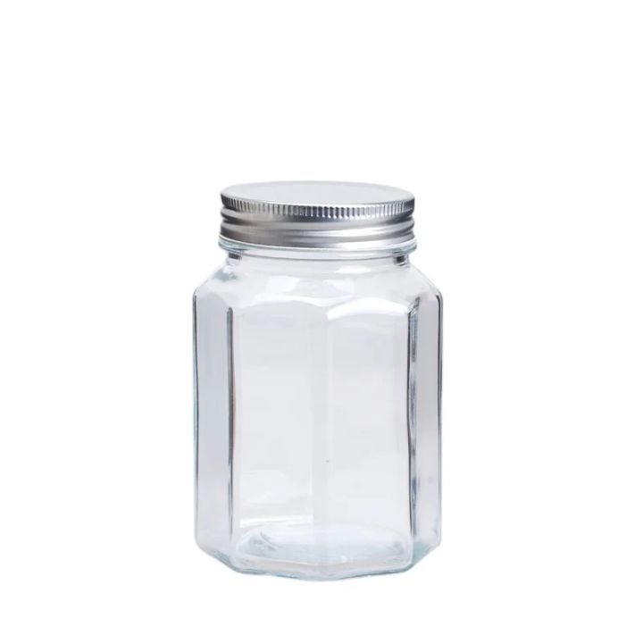Borosilicate Spice Jar Glass With thread Lid Silver | Daraz.lk