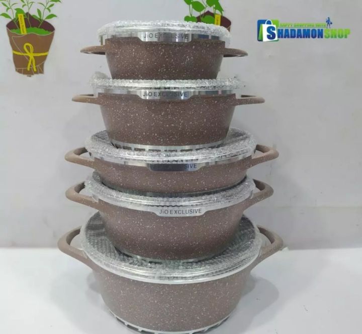 Jio Exclusive Granite 10 Piece Casserole Cookware Set (12KG ) | Daraz ...