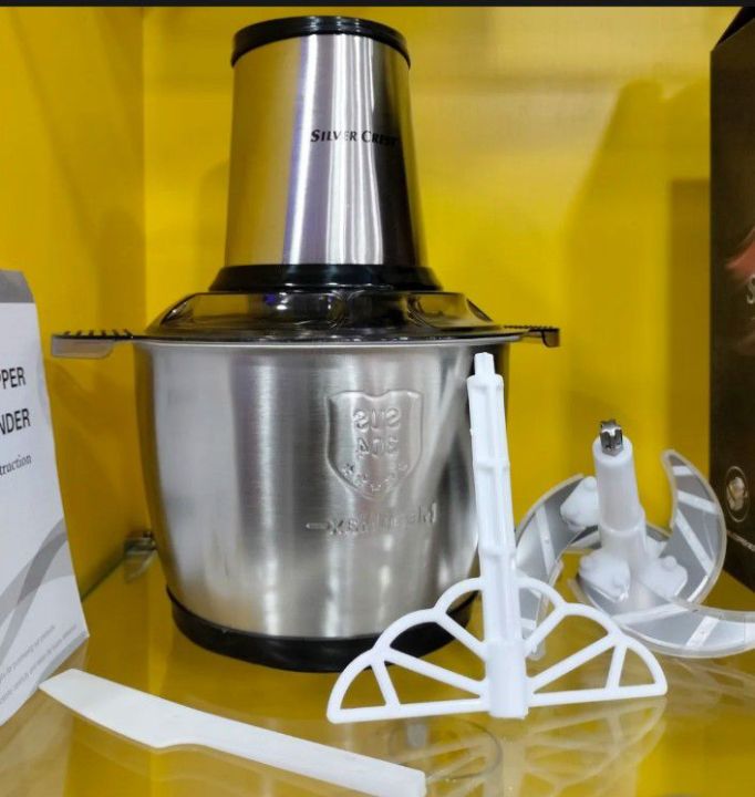 Electric Meat Grinder chopper 3L Stainless steel sharp blades 4 pcs | Daraz.pk