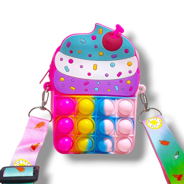 Popit bag Single Shoulder Bag Messenger Bag, Bubble Press Cartoon ...