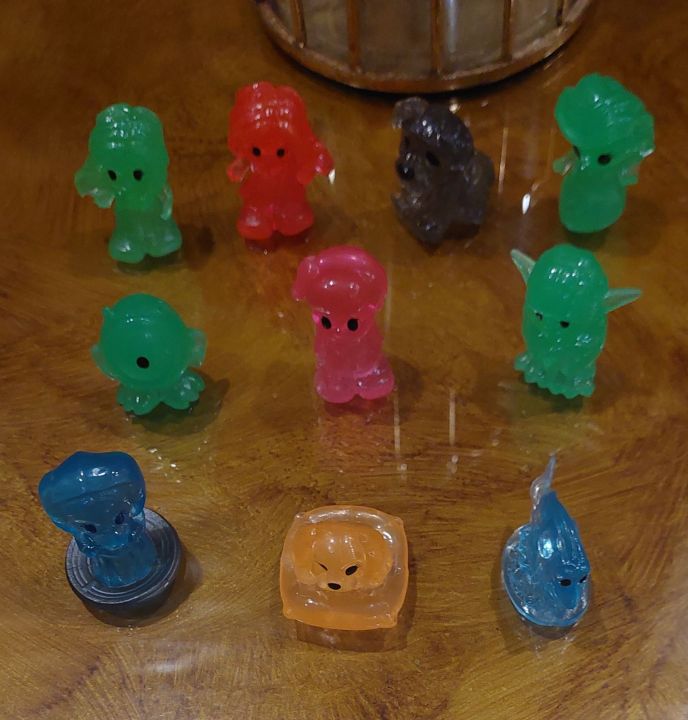 Set of 10 collectible toys called Ooshies. They are small, squishy ...