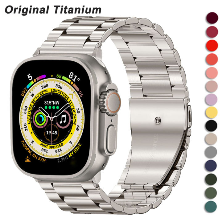 Titanium Color Stainless Steel Strap For Apple Watch Band Ultra 2 49mm ...