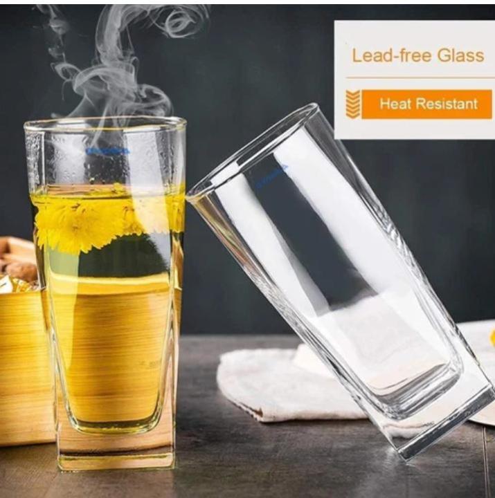 6 piece Delisoga Glassware set for drinking water and juice ,clear ...