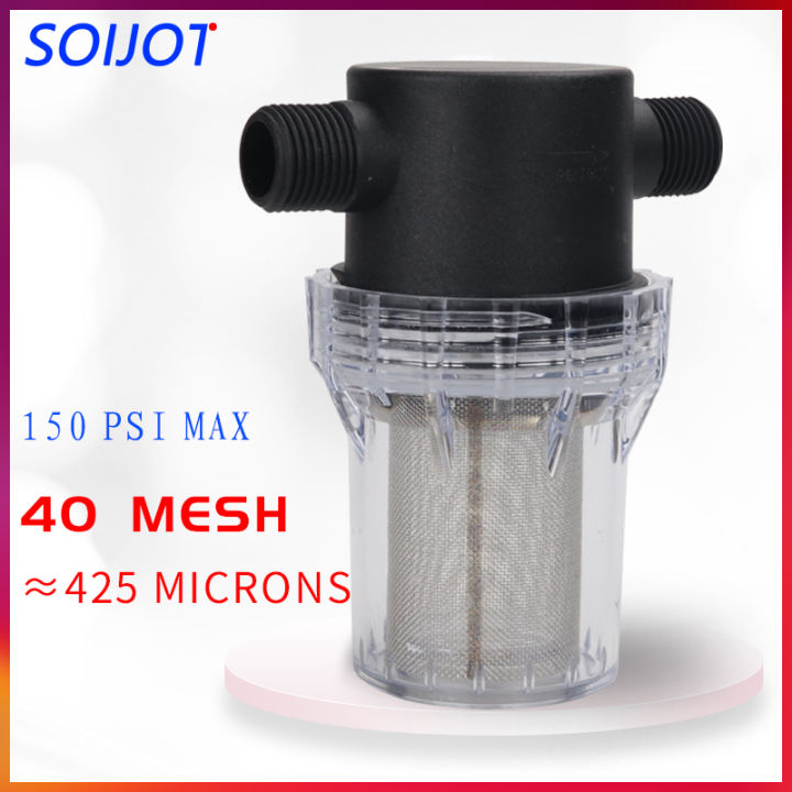 304 Stainless Steel Filter Screen 40 Mesh Pre-Filter Water Pump Filter ...