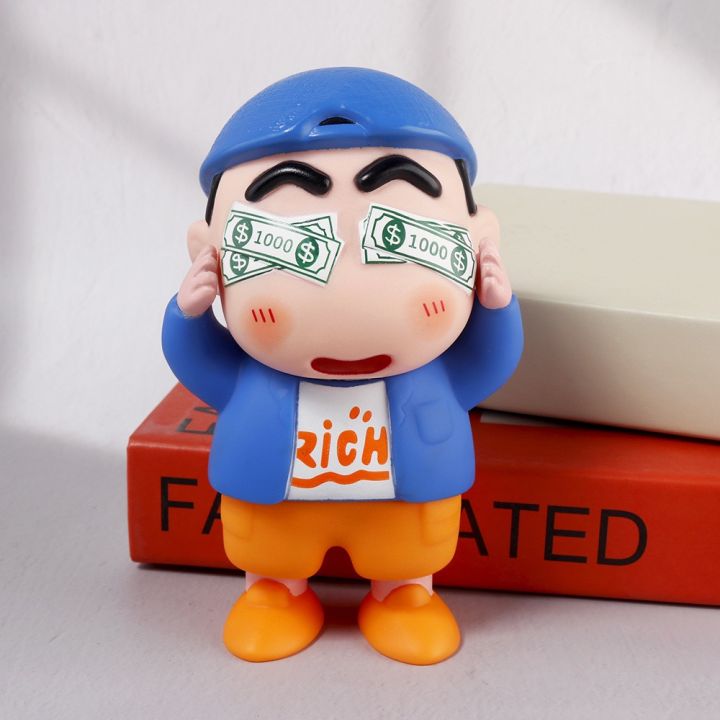 Crayon Shin Chan Anime Figure The Rich Shin Chan Action Figure Model ...