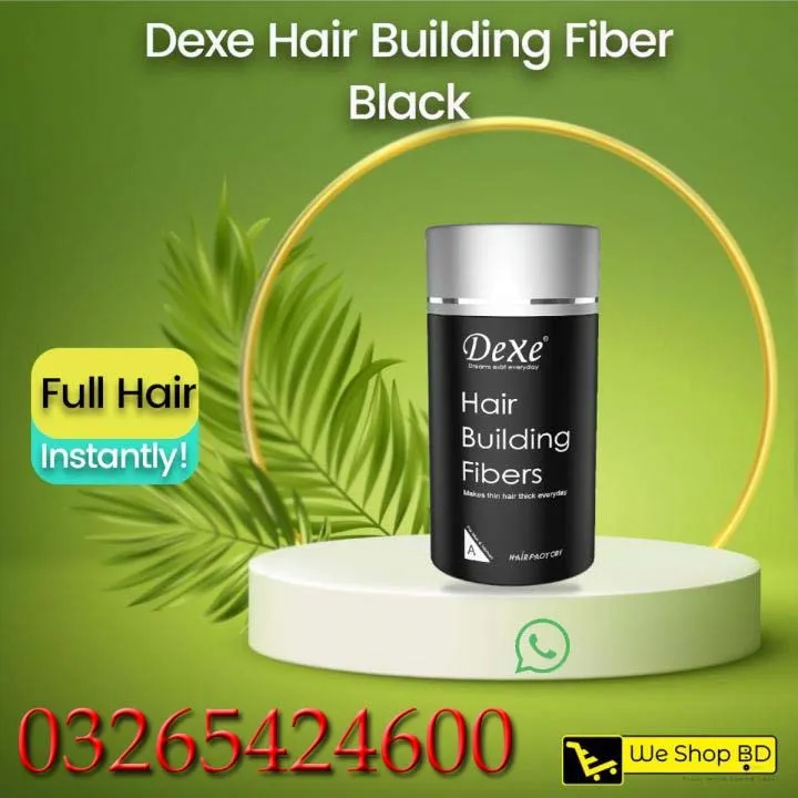 Dexe Hair Building Fibers Natural Black Makes Thin Hair Thick Every Day ...
