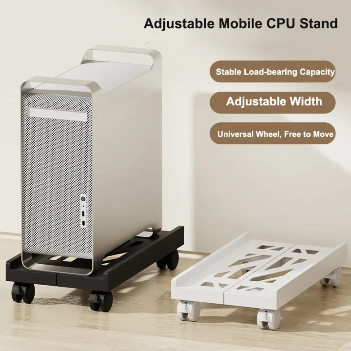 Adjustable Mobile CPU Stand Ventilated Computer Tower Stand PC Tower ...