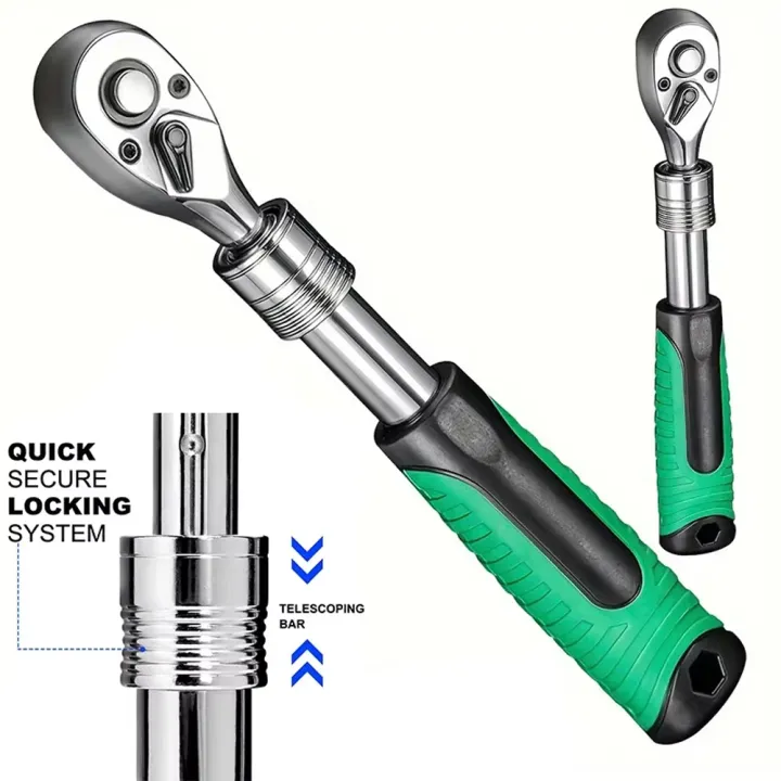 1/4 3/8 1/2 Inch Retractable Ratchet Set Drive Rotating Ratchet ...