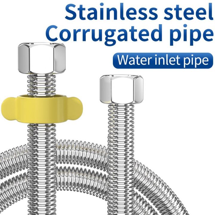 Stainless Steel Bellows Metal Water Heater Toilet Water Inlet Pipe Hot ...