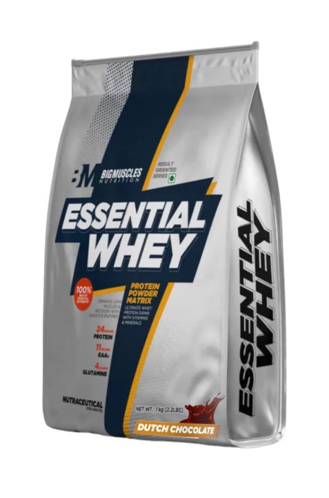 Bigmuscles Nutrition Essential Whey Protein Powder 1Kg 21 Serves Dutch ...