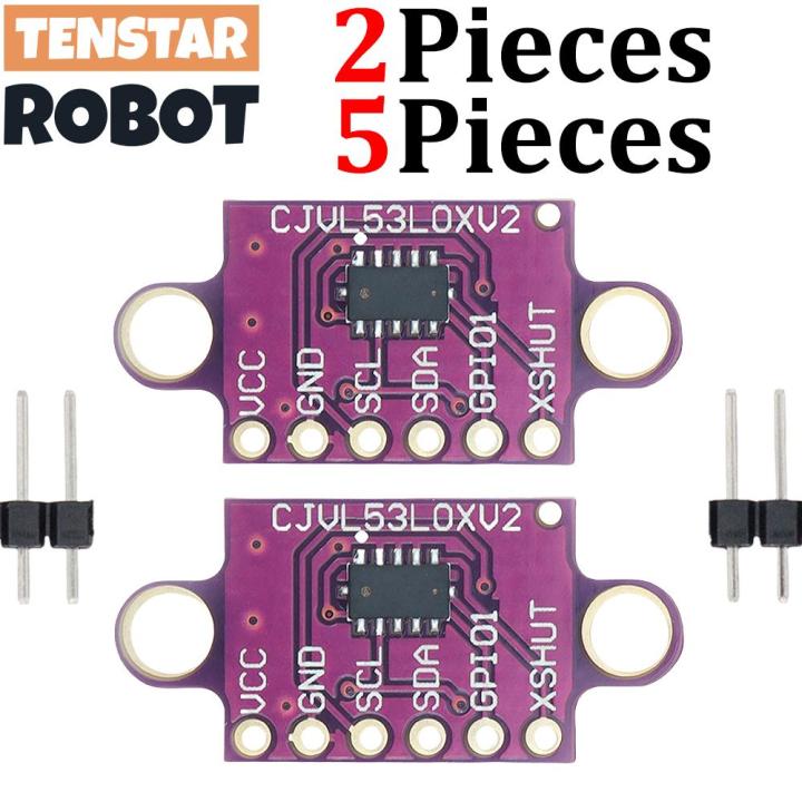 TENSTAR 2pcs/5pcs VL53L0X Time-of-Flight (ToF) Laser Ranging Sensor ...