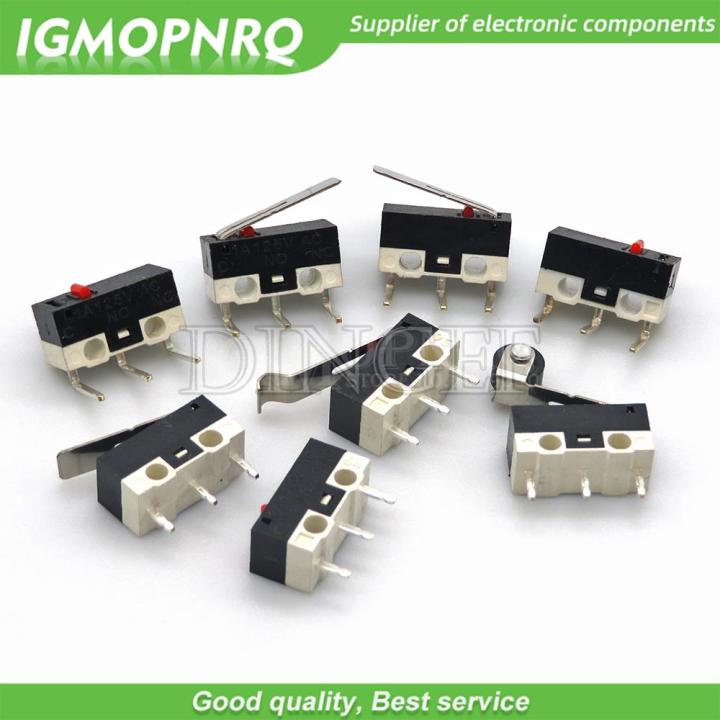 Micro Limit Switch Momentary Push Button Switch 1A 125V AC Mouse Switch 3Pins Long Handle Roller ...