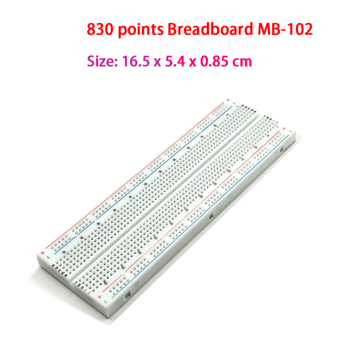 MB102 Solderless Breadboard 830 Plug Holes Versatile Prototyping ...